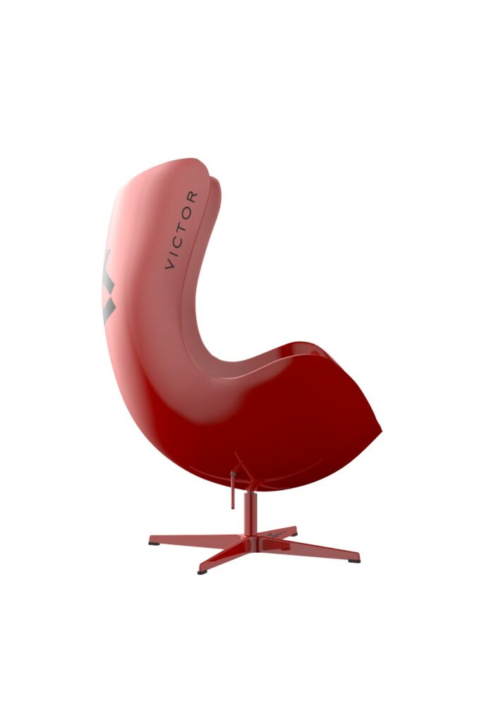 Red Boom Egg Shell Art Chair x The House of Victor